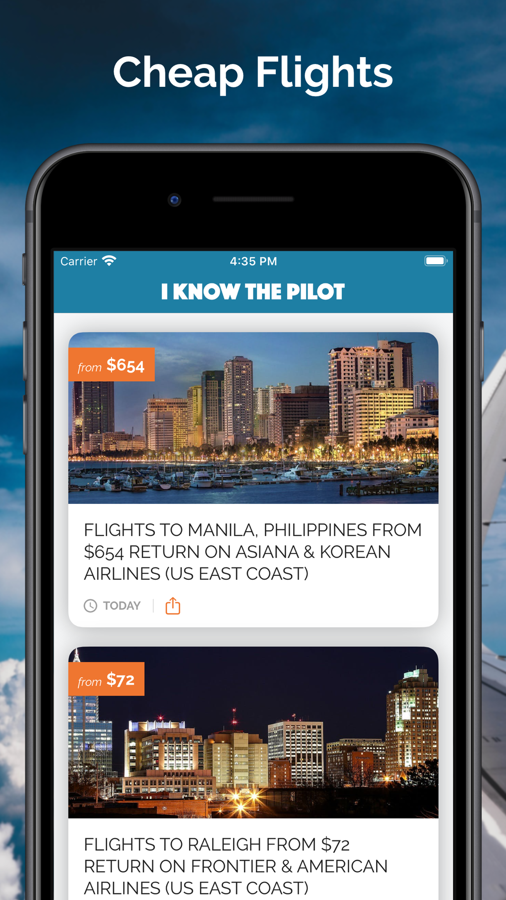 I Know The Pilot. Flight Deals for iPhone - Download