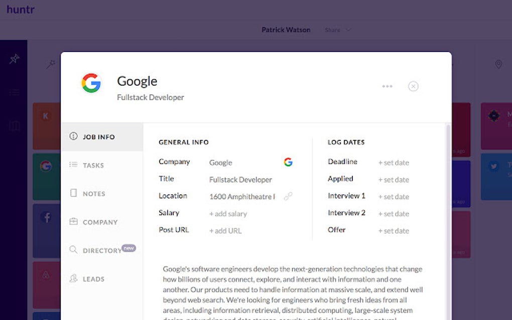 Huntr: Job Search Tracker for Google Chrome - Extension Download