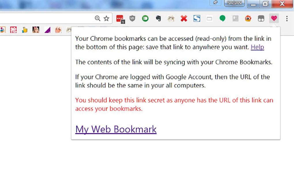 Web Bookmark para Google Chrome - Extensão Download