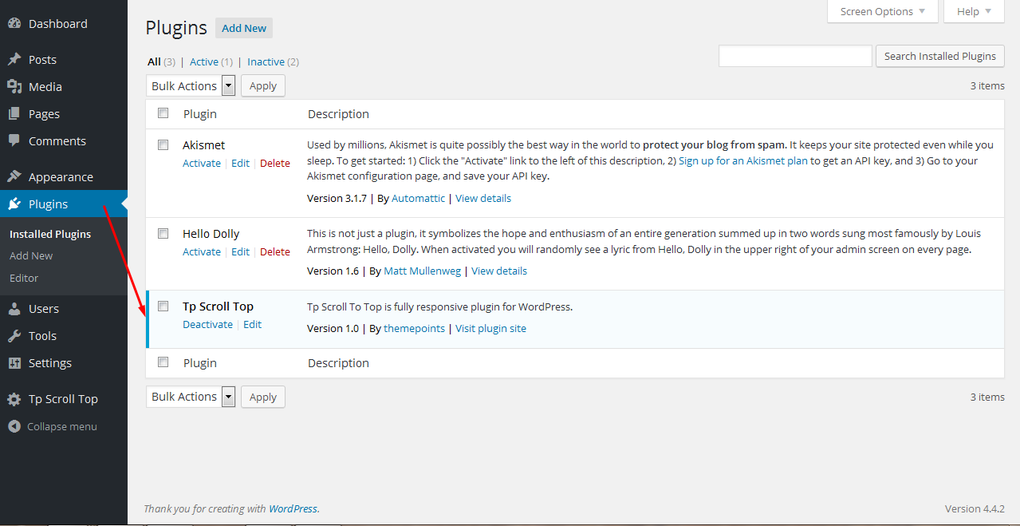 Scroll Top para WordPress - Descargar