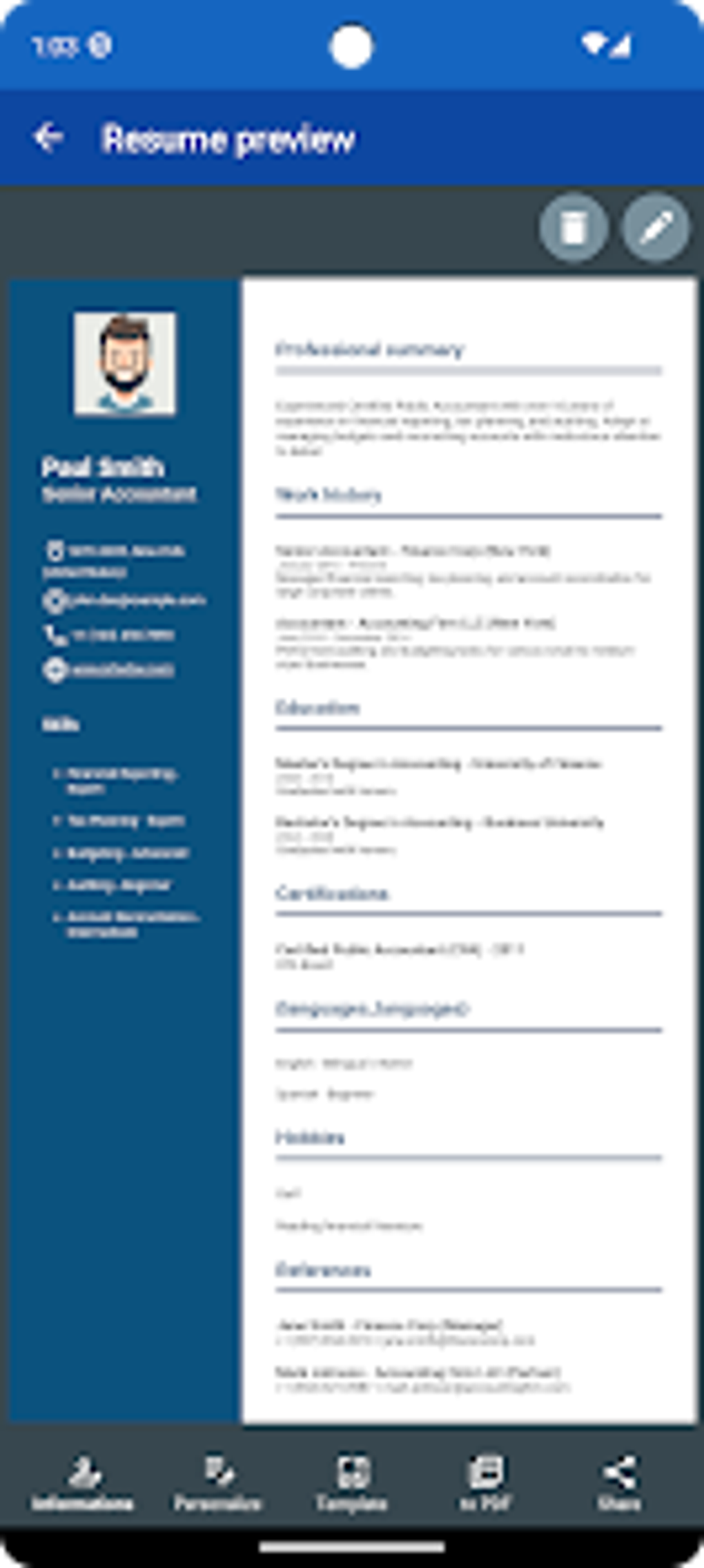 Resume Builder - CV Maker cho Android - Tải về