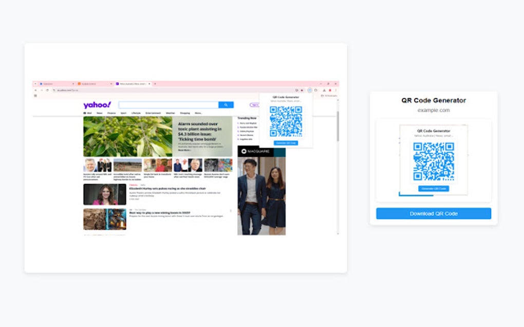 QR Code Generator สำหรับ Google Chrome - ส่วนขยาย ดาวน์โหลด