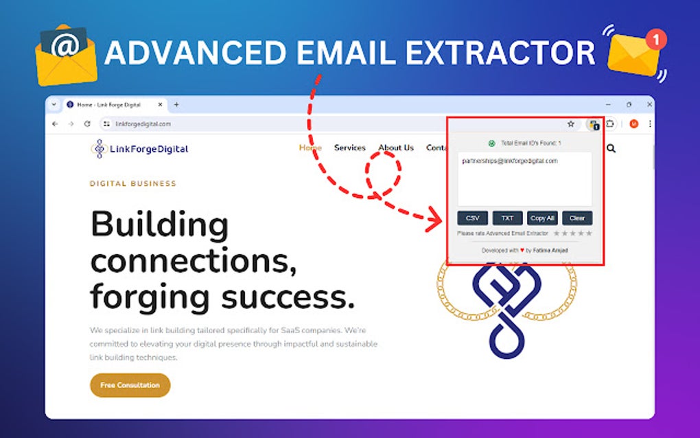 Advanced Email Extractor สำหรับ Google Chrome - ส่วนขยาย ดาวน์โหลด