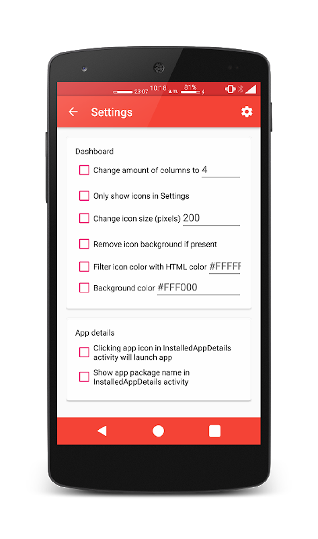 Settings Editor APK สำหรับ Android - ดาวน์โหลด