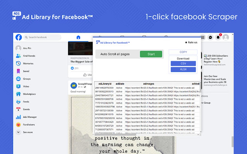 Ad Library for Facebook™ Google Chrome 용 - 확장 프로그램 다운로드