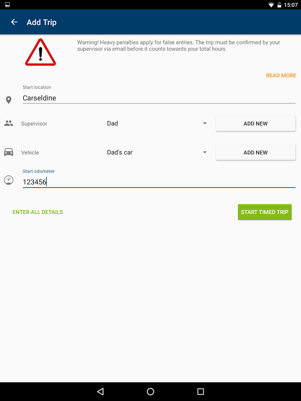 QLD Learner Logbook Android 