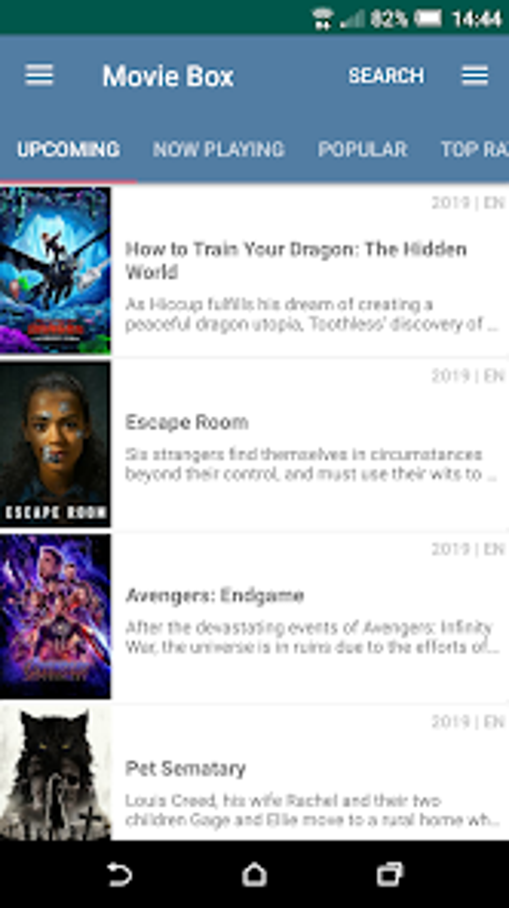 Movie Box para Android - Descargar