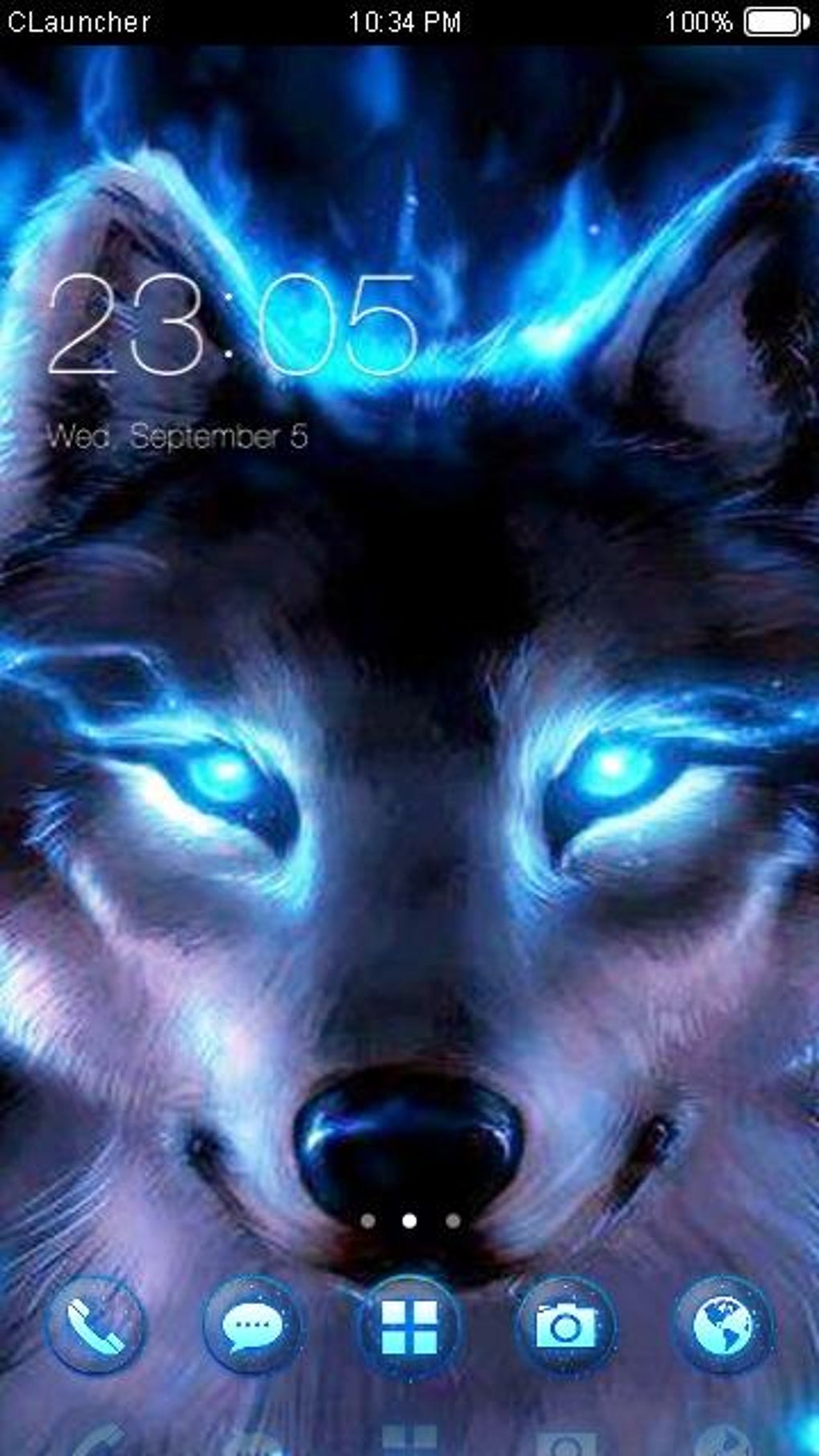 Wolf Blue Flames Theme Meizu APK for Android - Download
