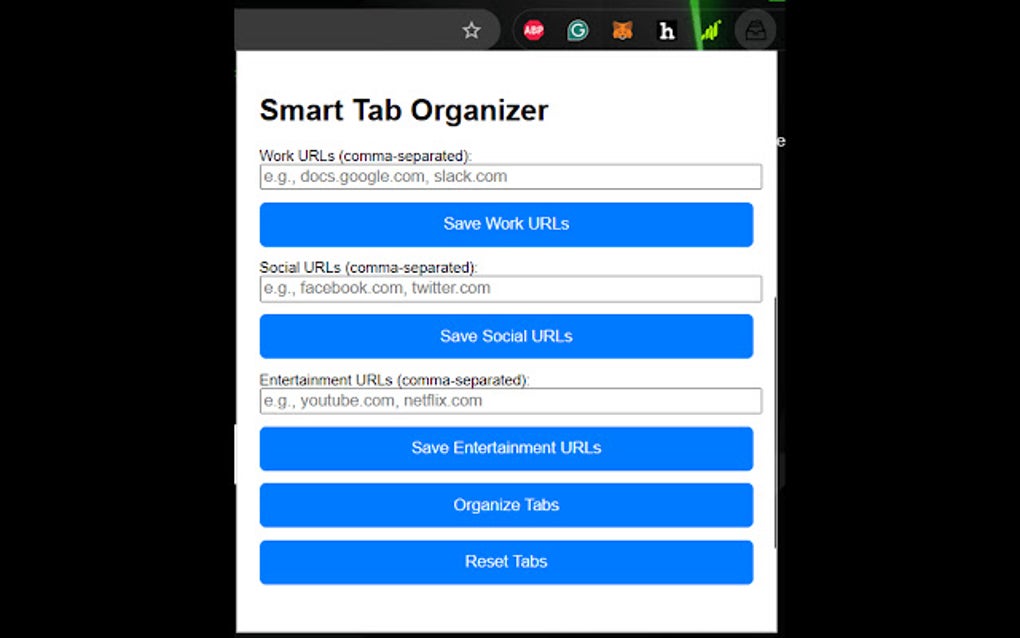 Smart Tab Organizer para Google Chrome - Extensión Descargar