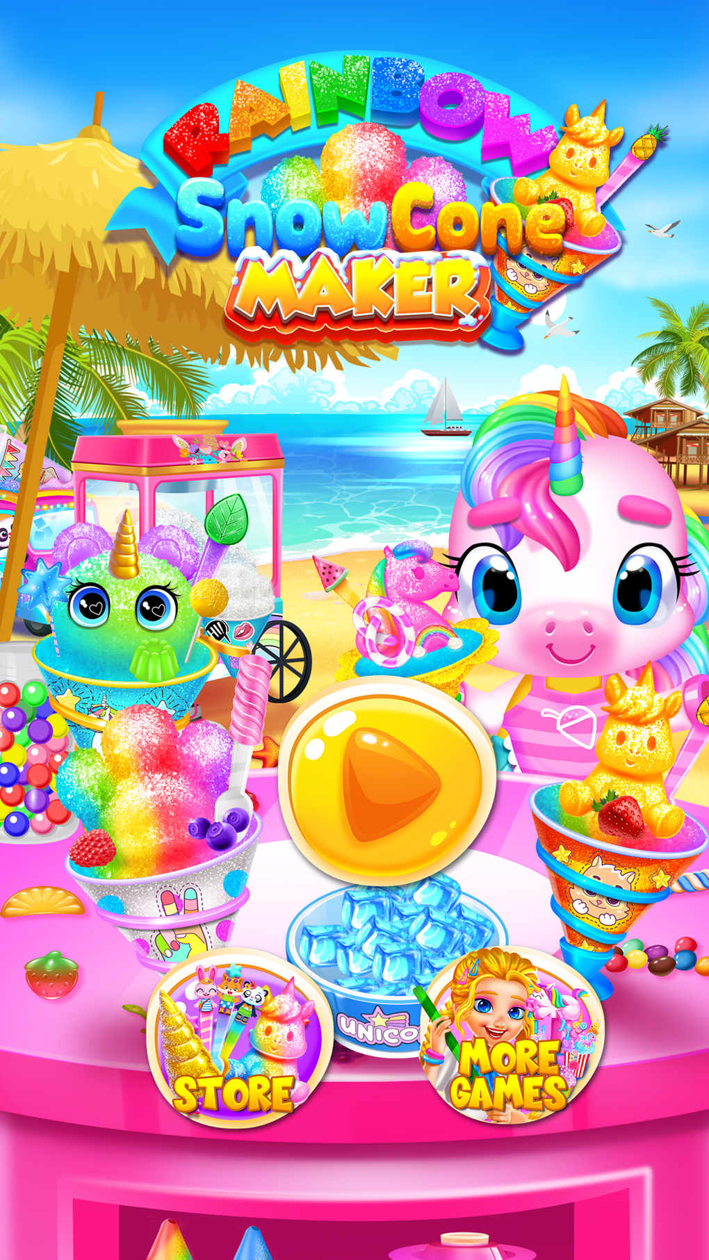Rainbow Frozen Snowcone Maker for iPhone - Download