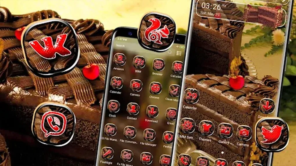 Chocolate Cake Launcher Theme for Android - Download
