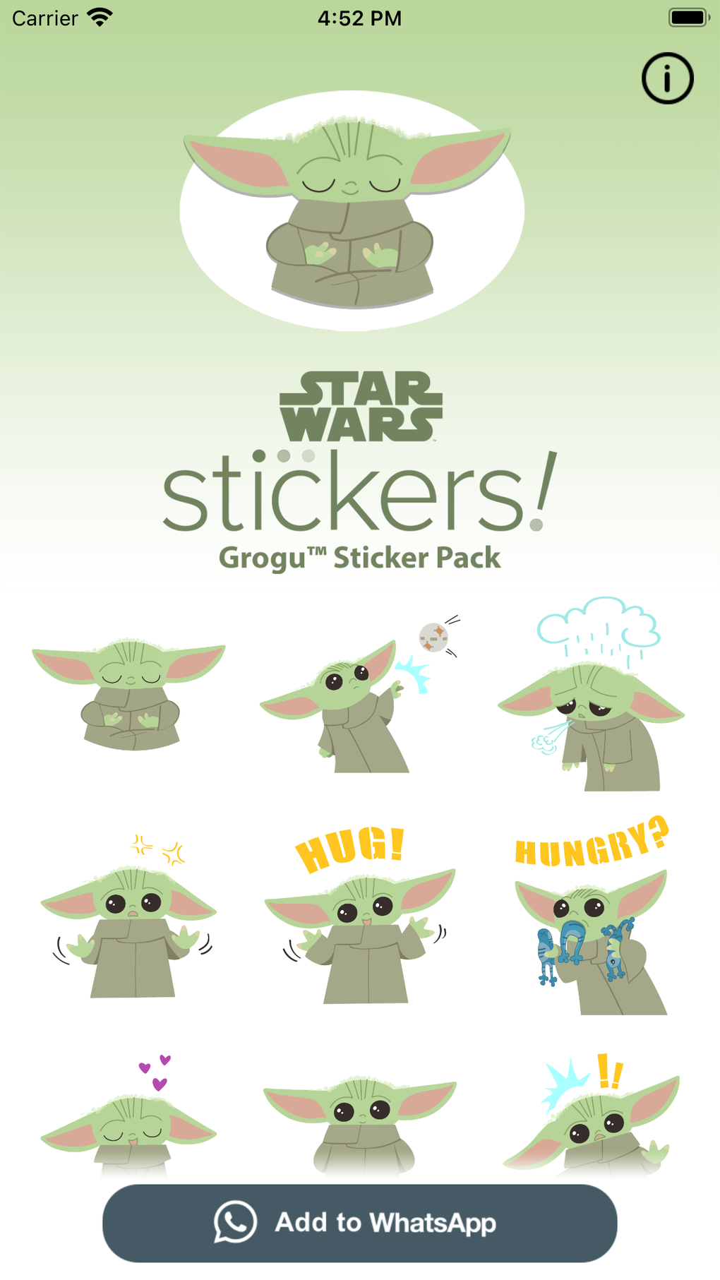 Grogu Sticker Pack for iPhone - Download