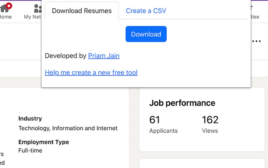 Resume Exporter for Recruiters para Google Chrome - Extensión Descargar