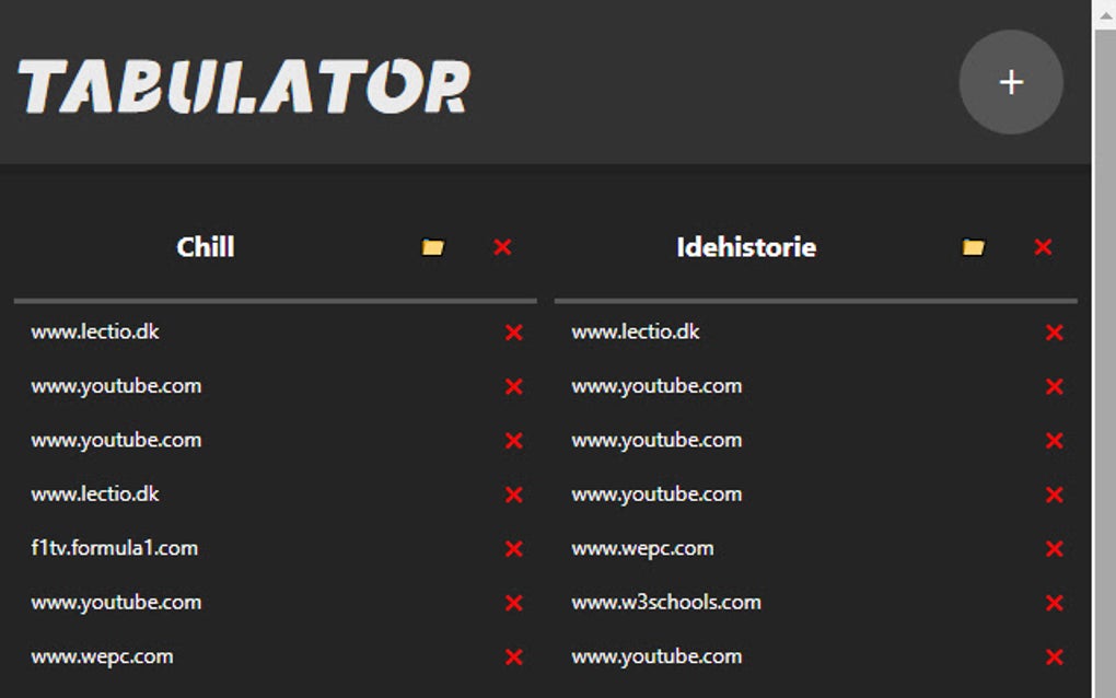 Tabulator Google Chrome 용 - 확장 프로그램 다운로드
