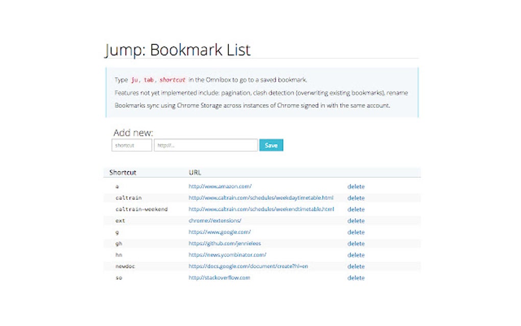 jump Google Chrome 용 - 확장 프로그램 다운로드