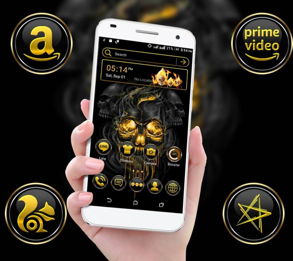 Gold Skull Launcher Theme APK for Android - Download