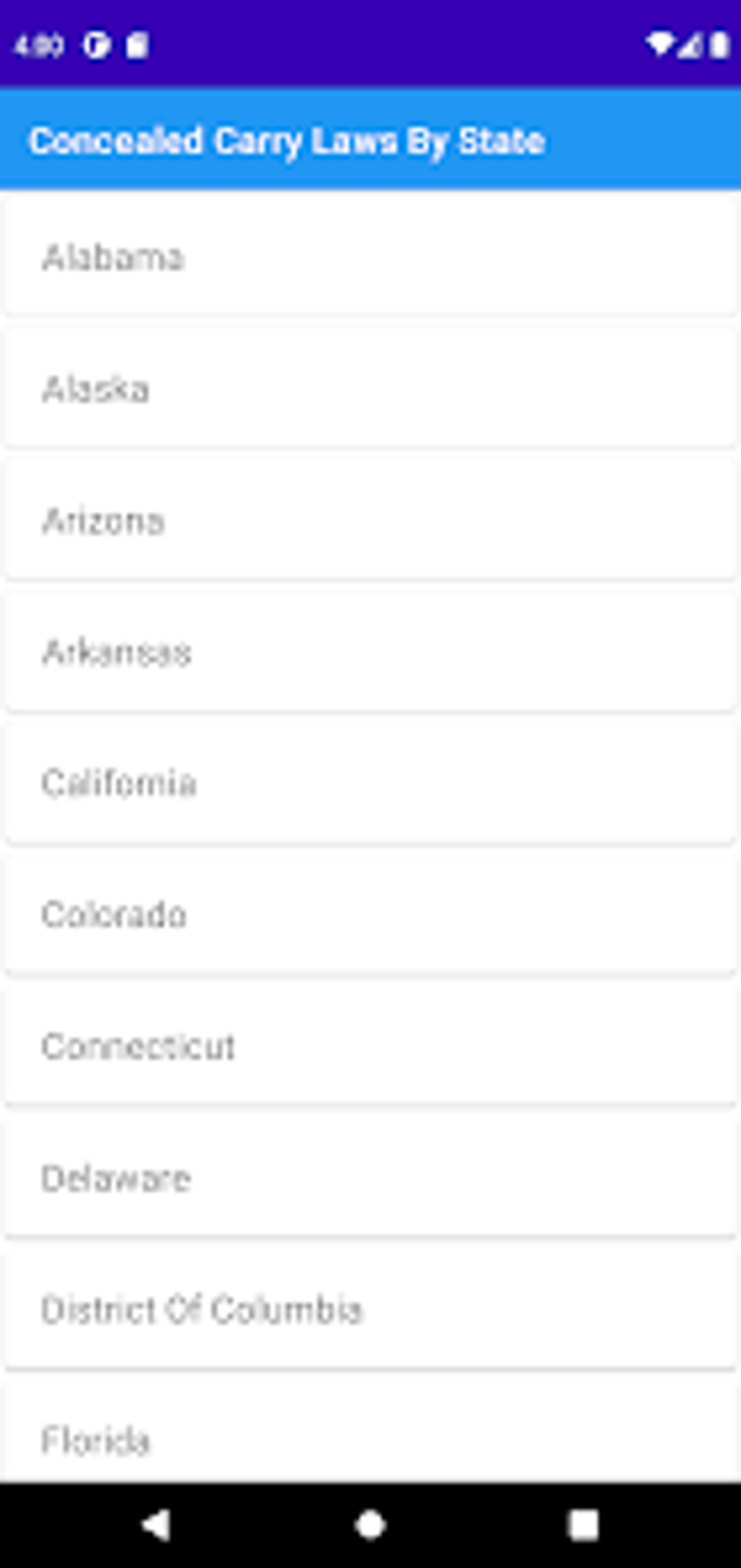 Concealed Carry Weapon Laws para Android - Descargar
