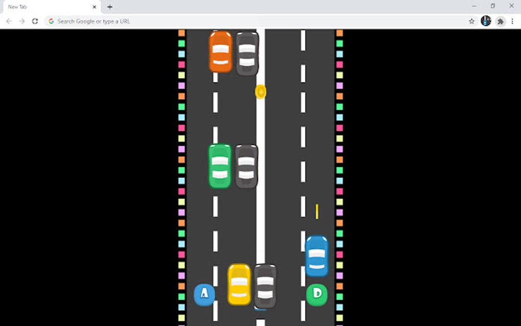 Blue Car Racing Game for Google Chrome - Extension Download