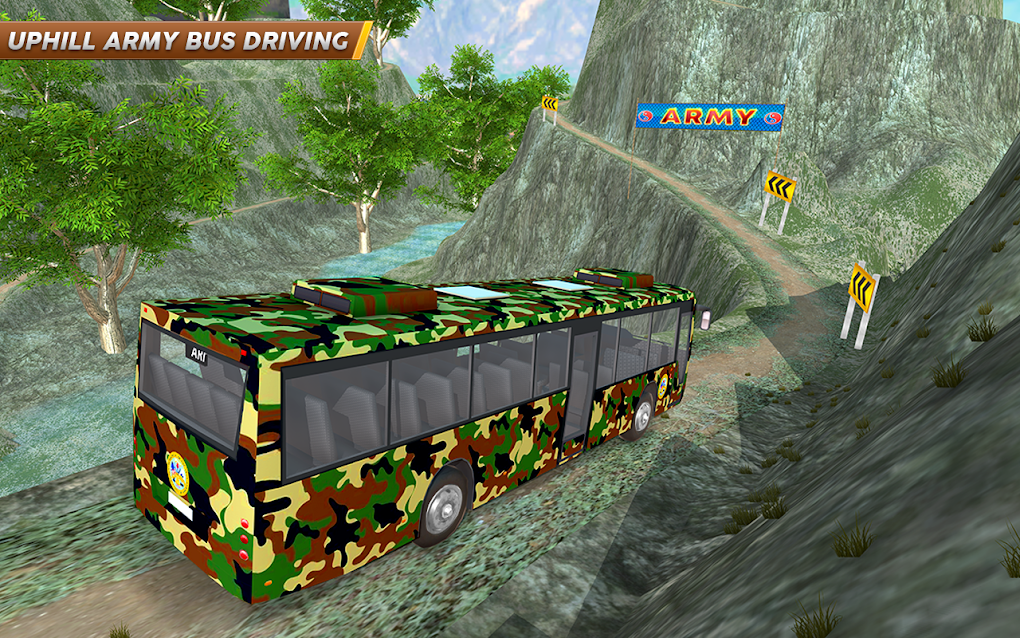 Army Coach Bus Hill Driving 3D for Android - Download