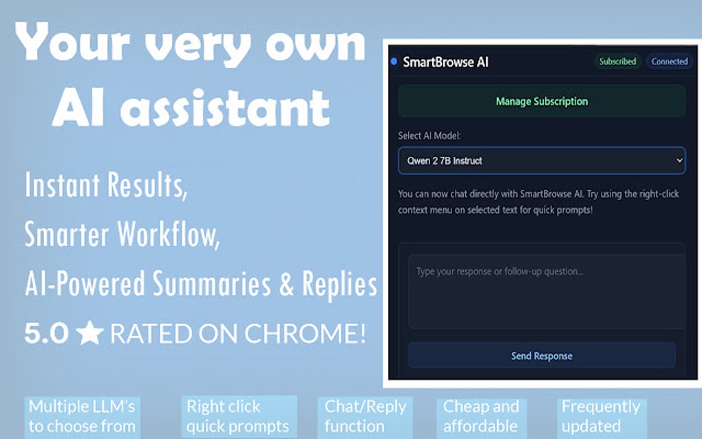 SmartBrowse AI Assistant Google Chrome 용 - 확장 프로그램 다운로드
