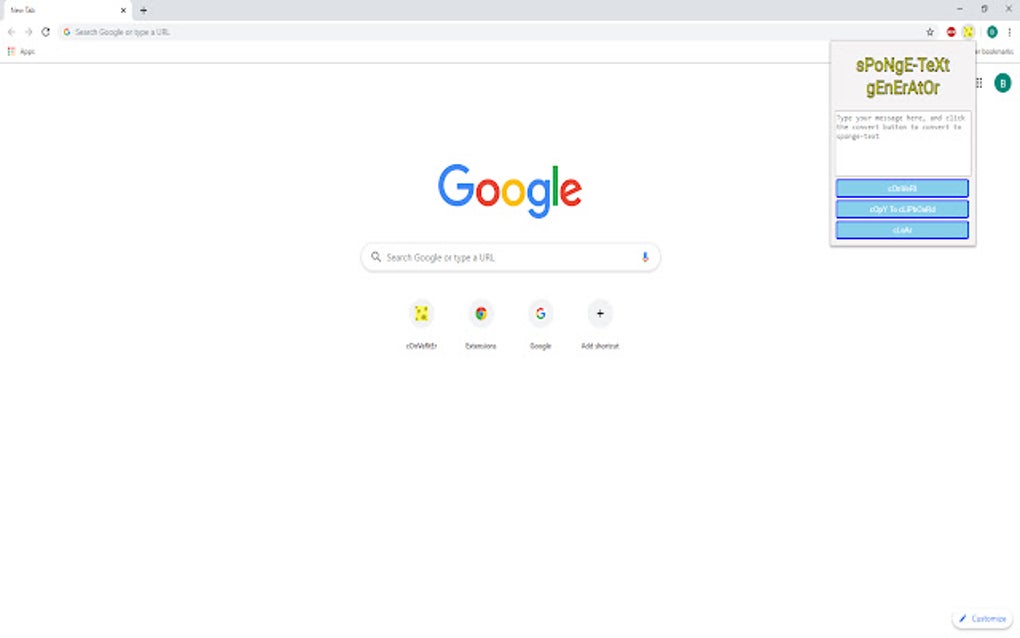 Sponge-Text Generator para Google Chrome - Extensión Descargar
