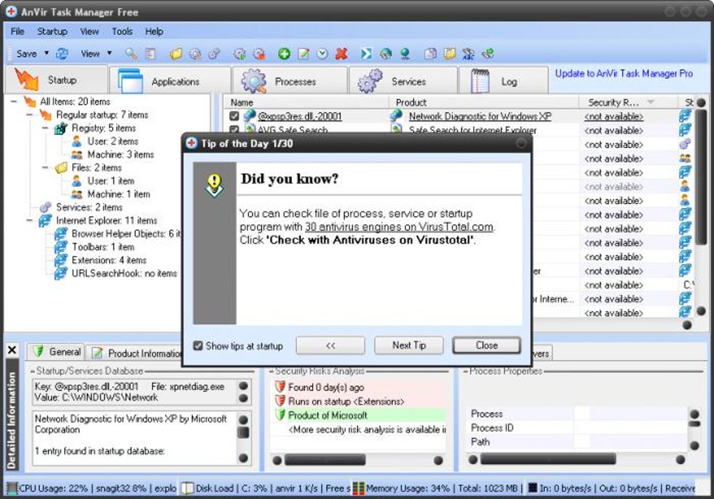 AnVir Task Manager - Descargar