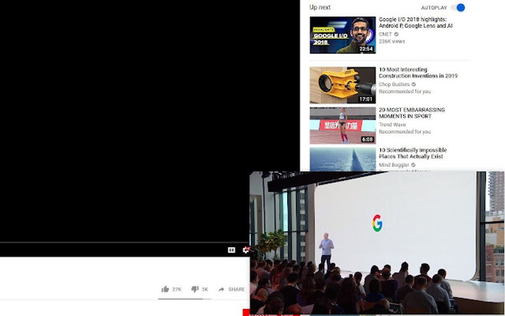 Video picture in picture for Google Chrome - Extension Download