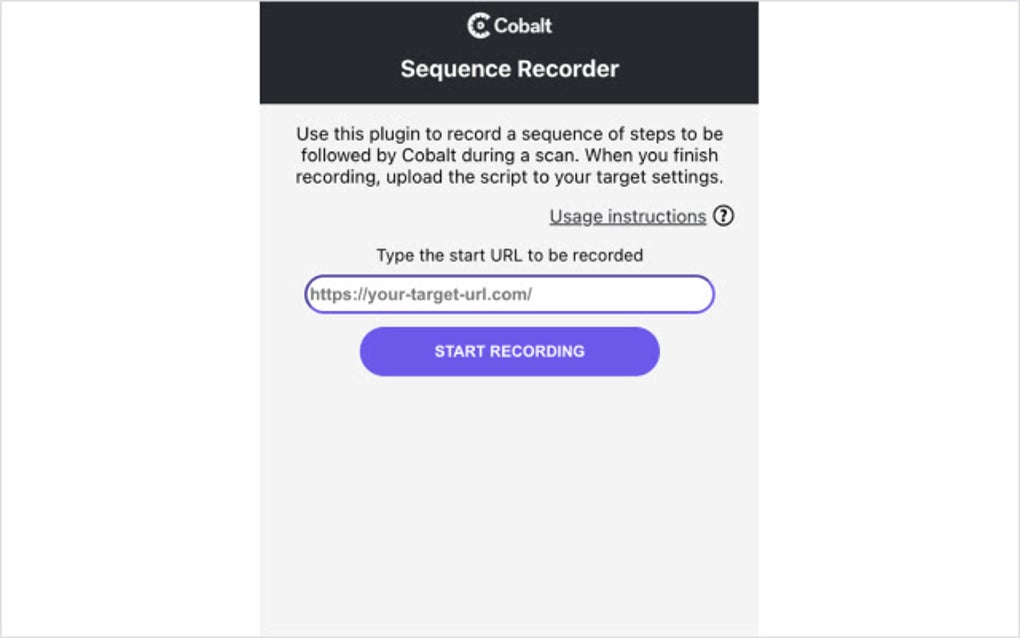 Cobalt Sequence Recorder for Google Chrome - Extension Download