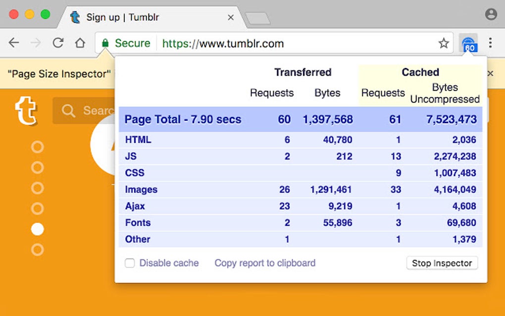 Page Size Inspector for Google Chrome - Extension Download
