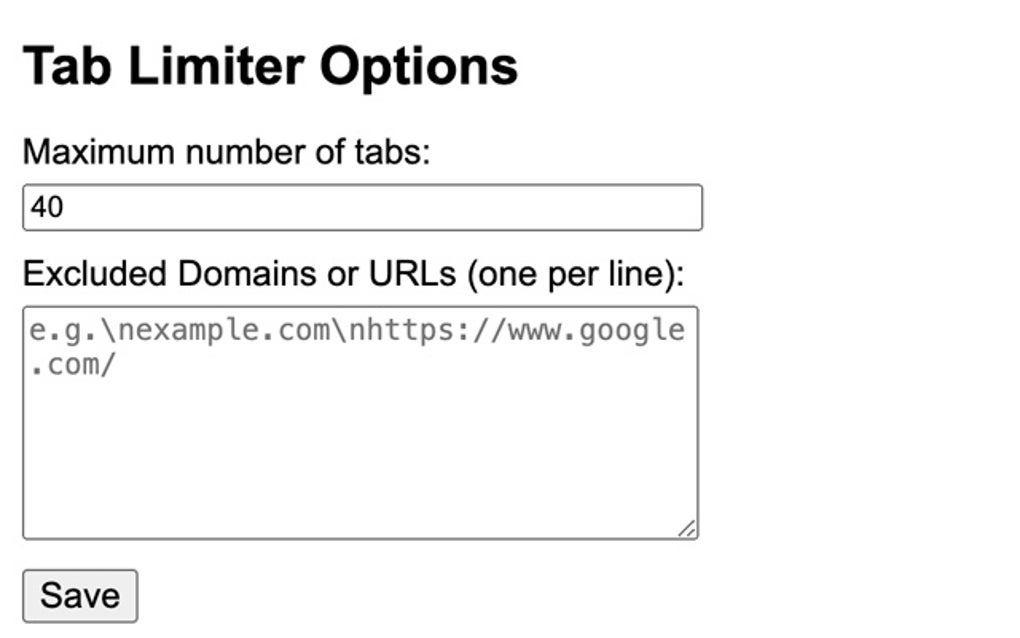 Tab Limiter for Google Chrome - Extension Download