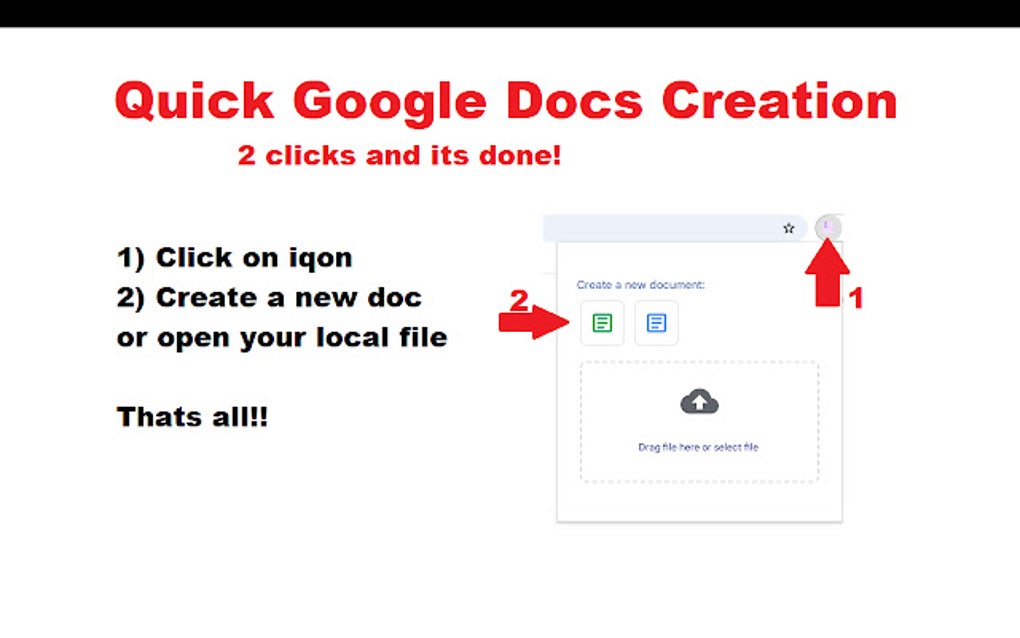 Quick Google Docs Create para Google Chrome - Extensión Descargar