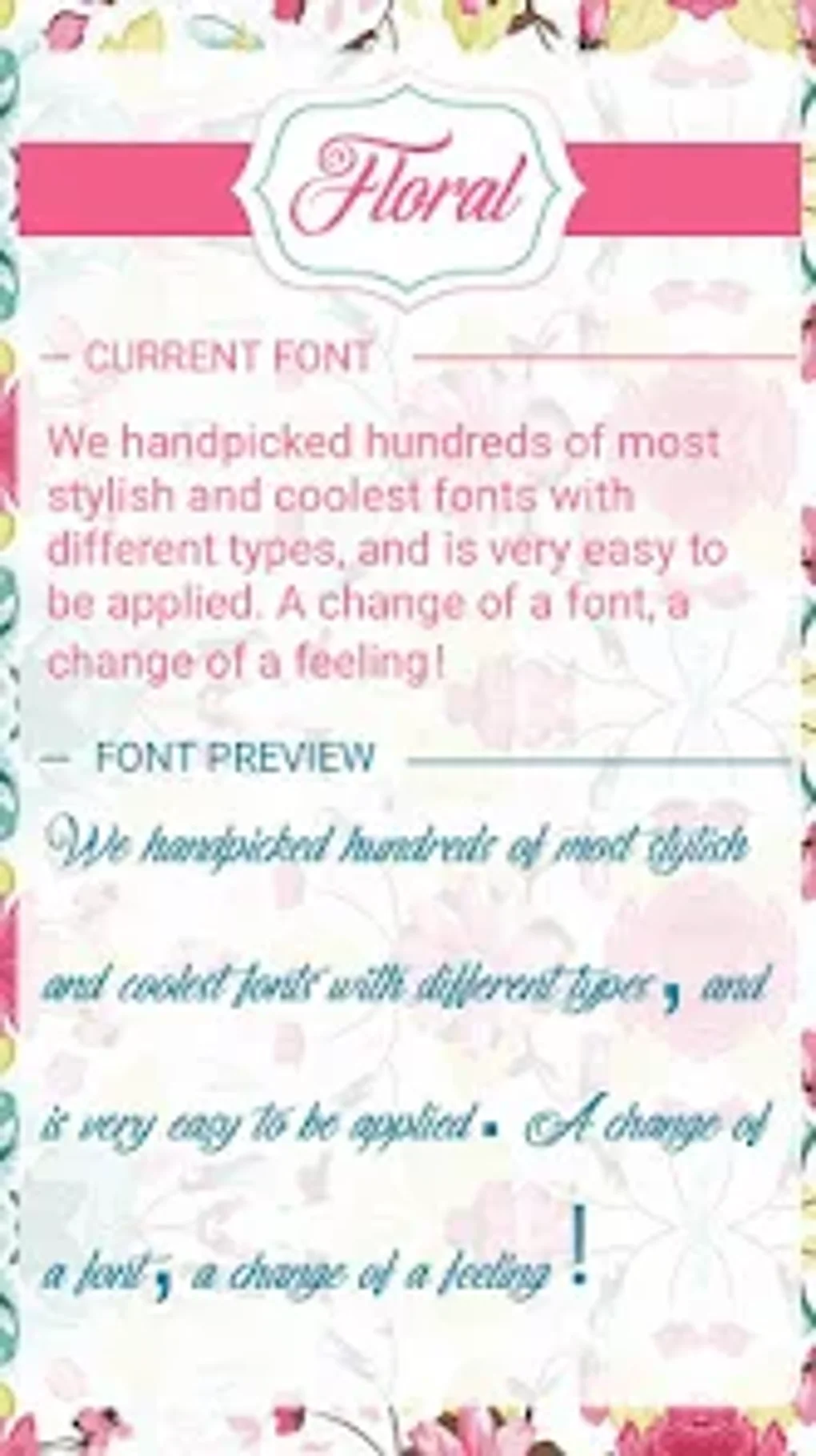 Floral Font for FlipFont Coo for Android - Download