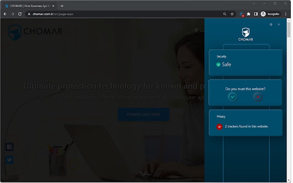 CHOMAR Web Protection for Google Chrome - Extension Download
