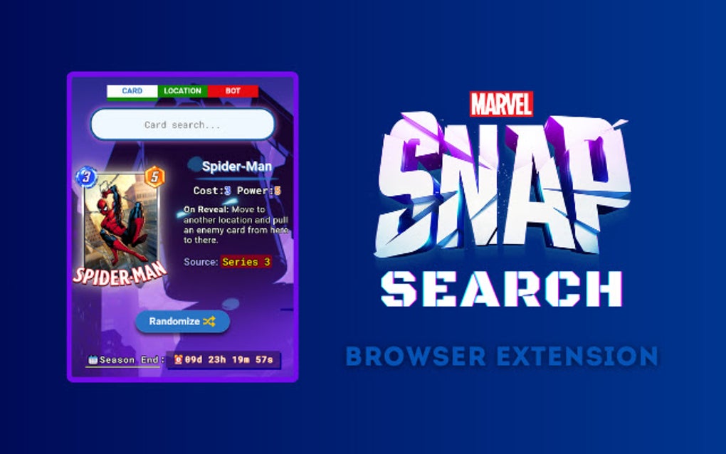 Marvel SNAP Search Google Chrome 용 - 확장 프로그램 다운로드