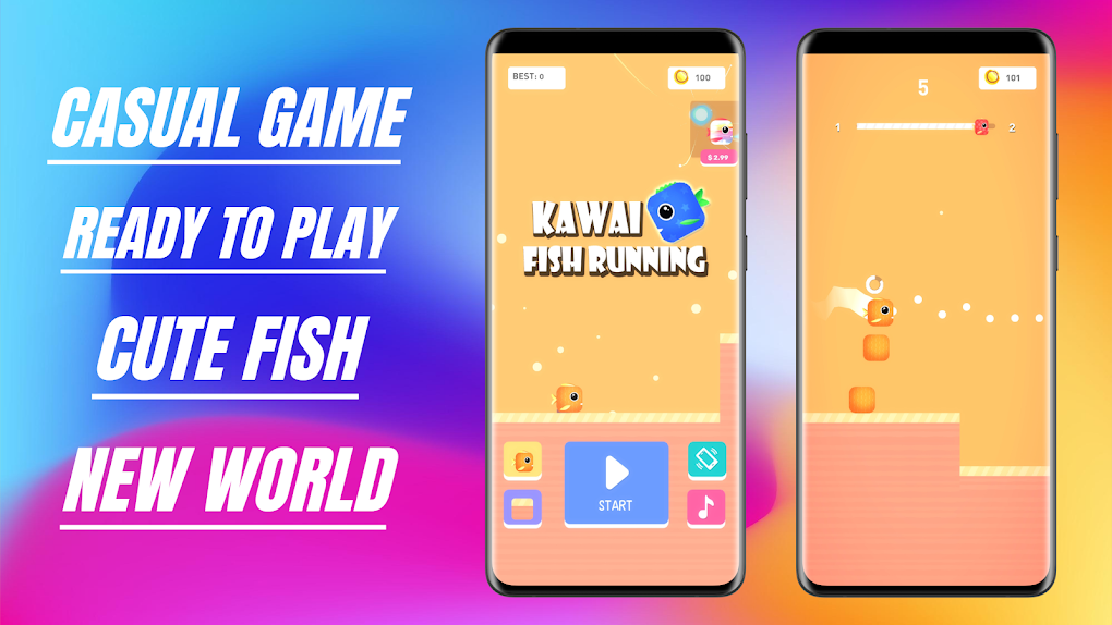Kawai Fish Running: Casual Flying Fish Game 2021 para Android - Descargar