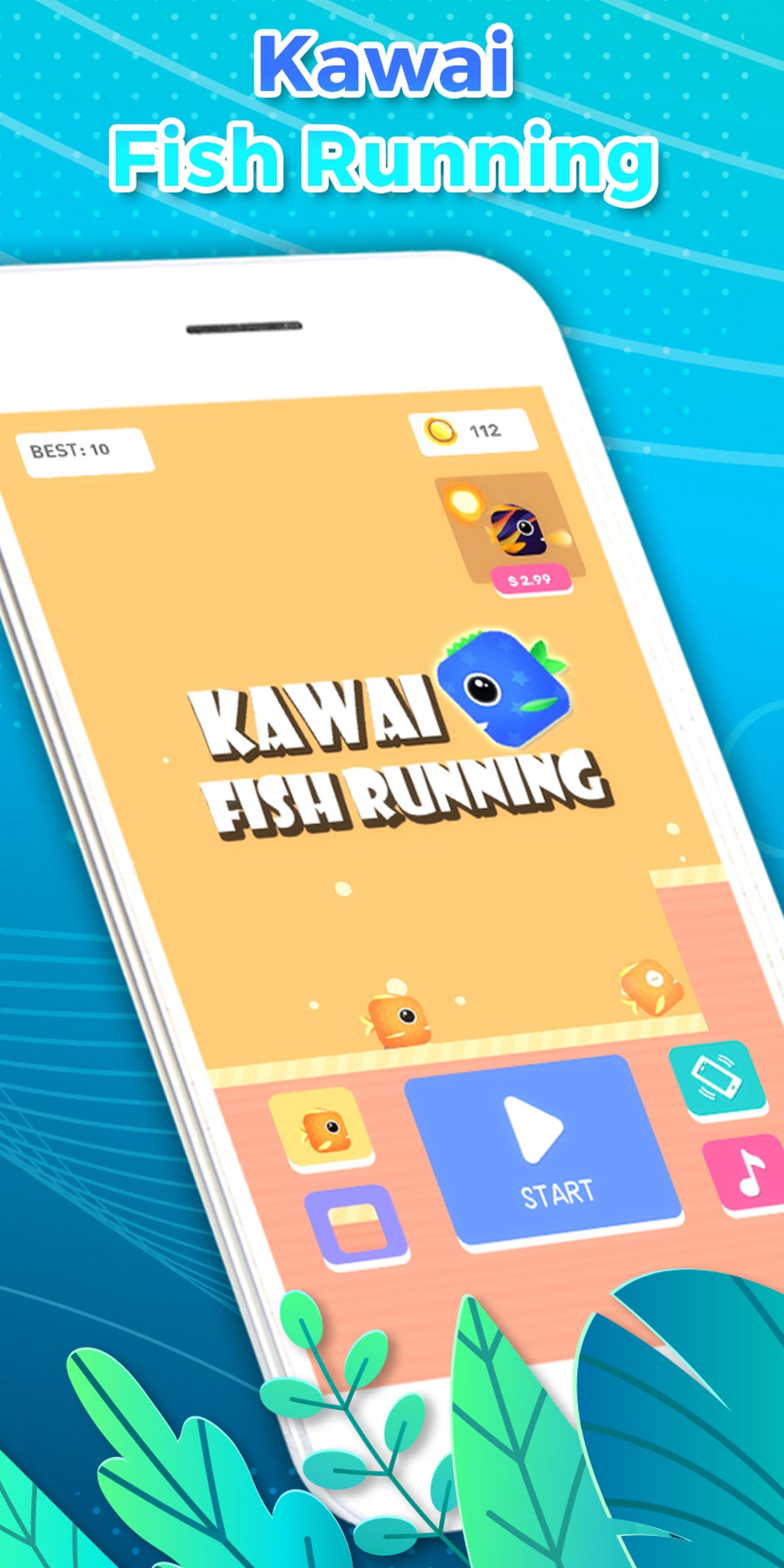 Kawai Fish Running: Casual Flying Fish Game 2021 para Android - Descargar