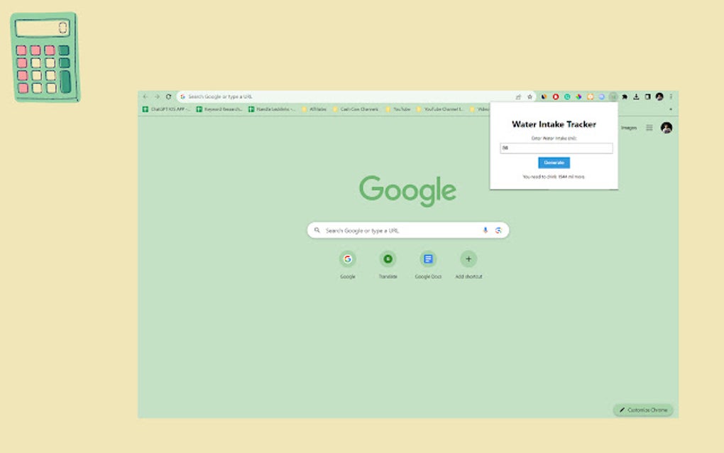 Water Intake Tracker for Google Chrome - Extension Download
