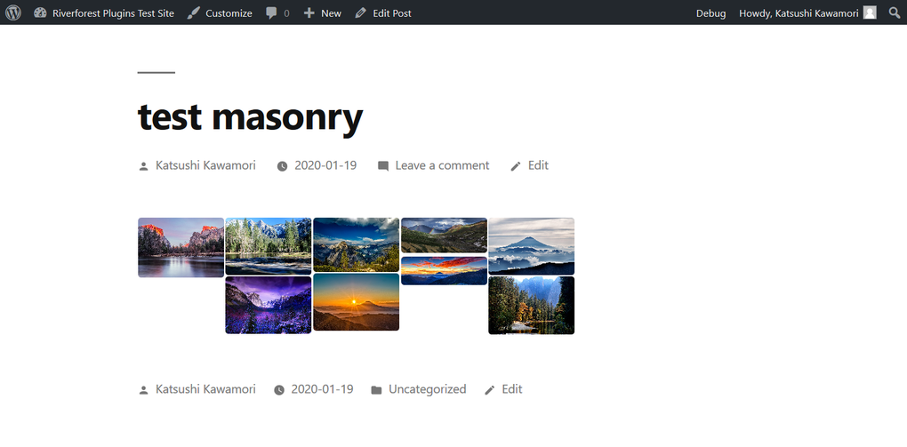 Simple Masonry Gallery para WordPress - Descargar