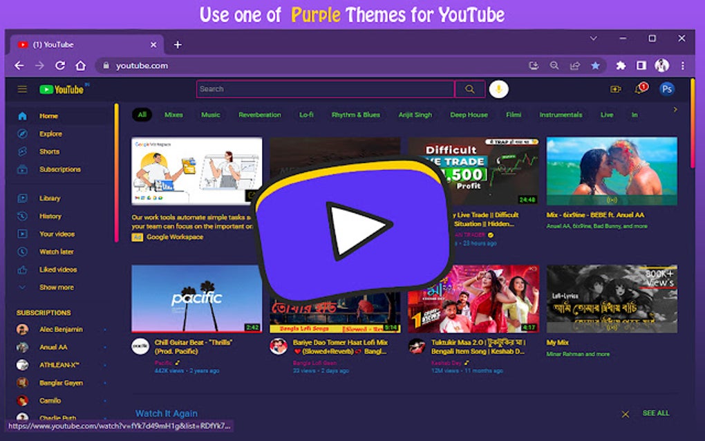 Purple Of YouTube™ for Google Chrome - Extension Download