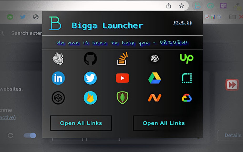 Bigga Launcher para Google Chrome - Extensión Descargar