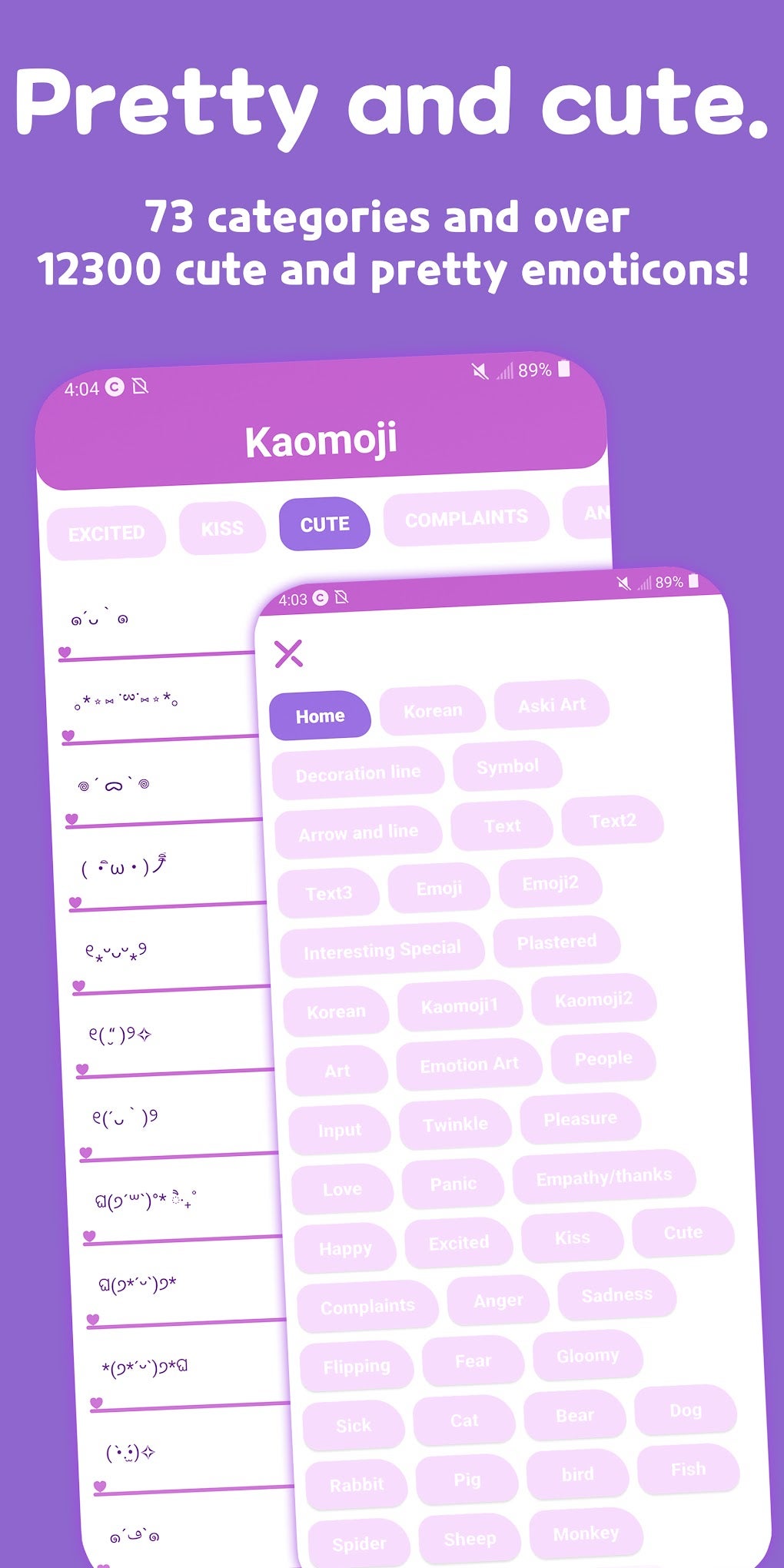 Kaomoji - Kawaii Cute Emoticon para Android - Descargar
