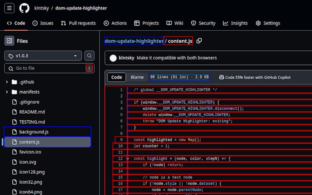 DOM Update Highlighter Google Chrome 용 - 확장 프로그램 다운로드