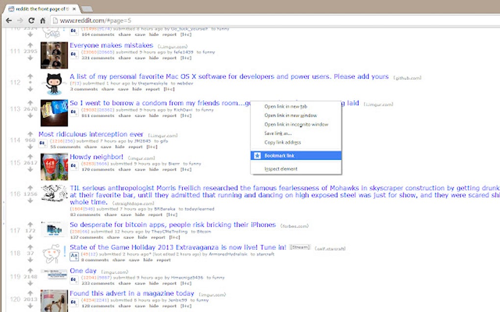Contextmenu Bookmark Link for Google Chrome - Extension Download