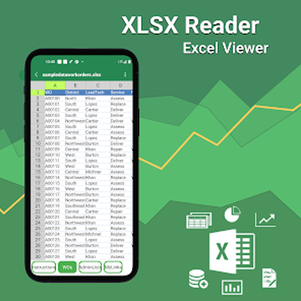 XLSX Reader - Excel Viewer pour Android - Télécharger