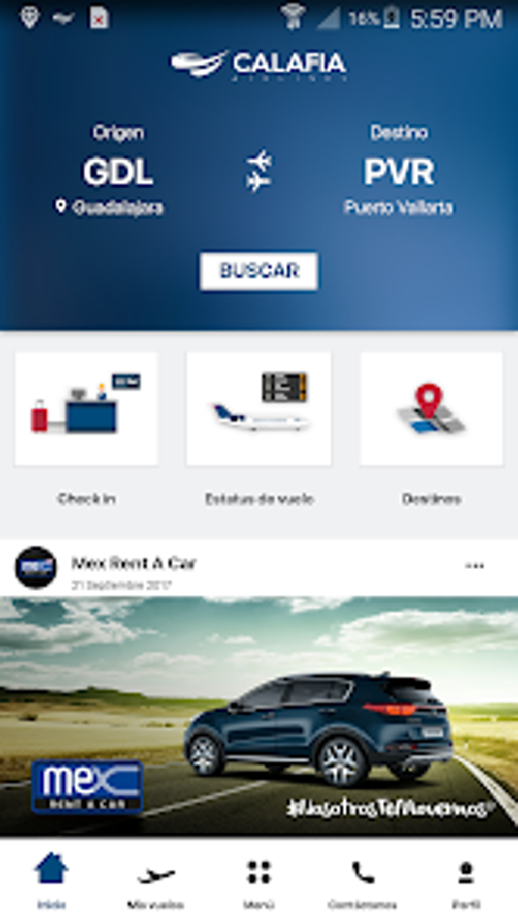 Calafia Airlines pour Android - Télécharger