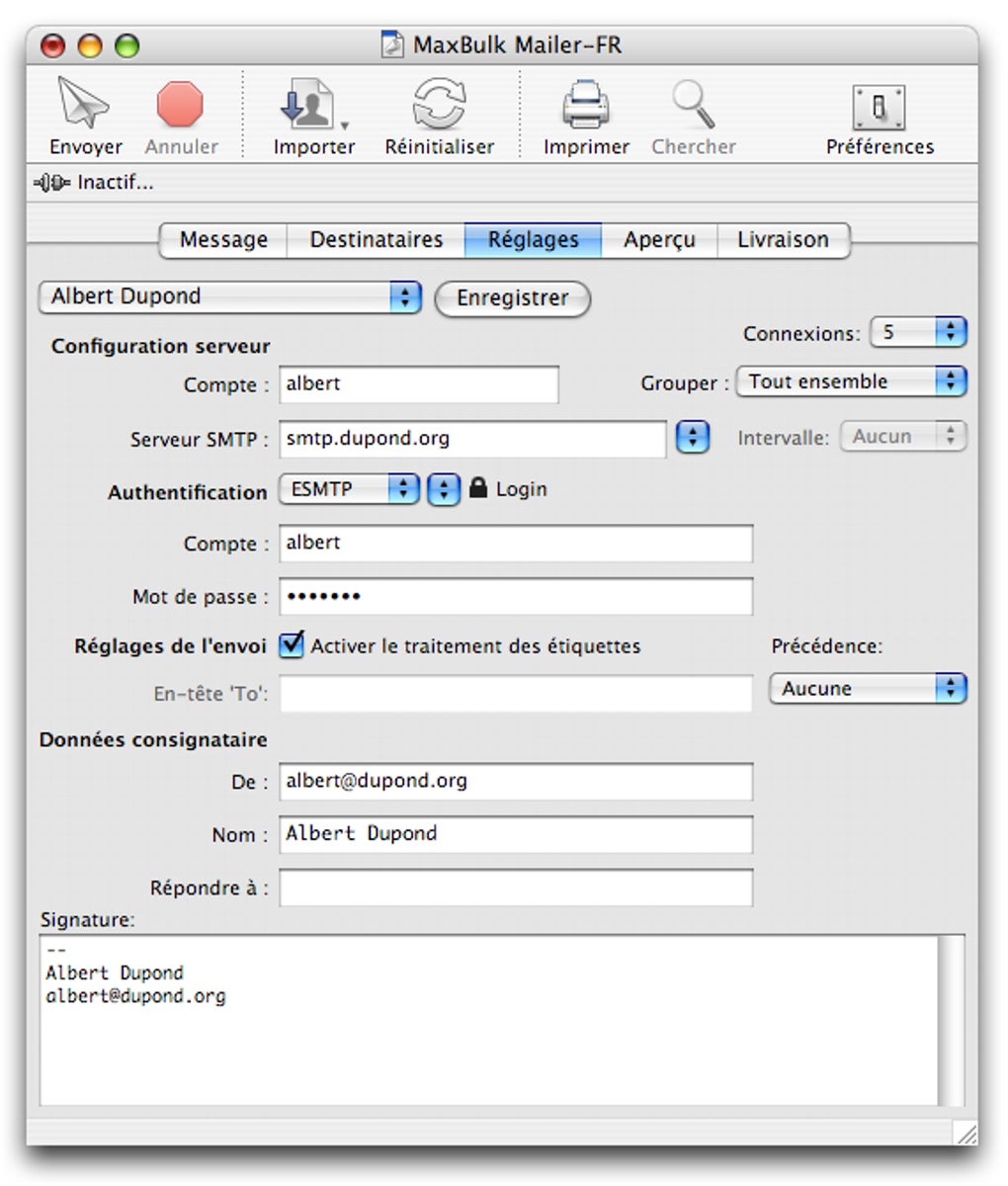 MaxBulk Mailer pour Mac - Télécharger