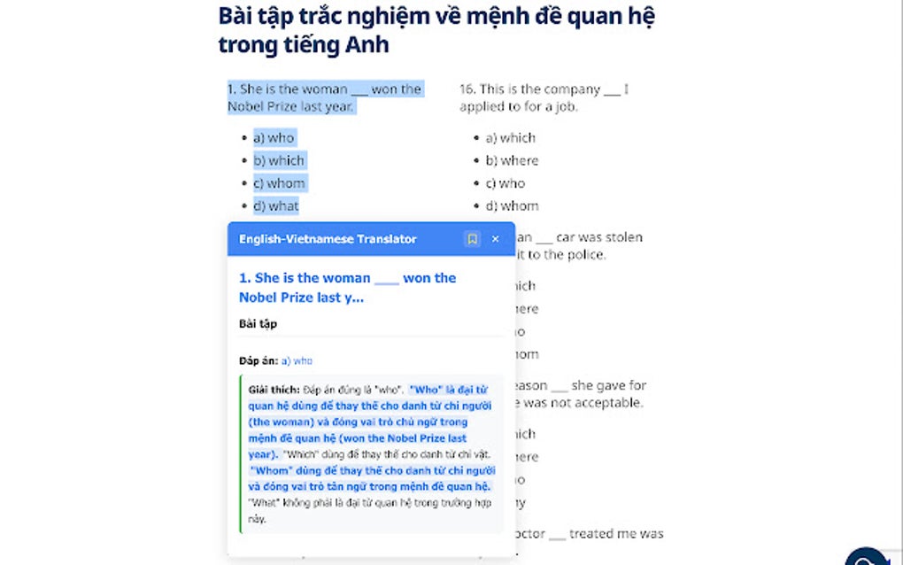 English-Vietnamese Translator Google Chrome 용 - 확장 프로그램 다운로드