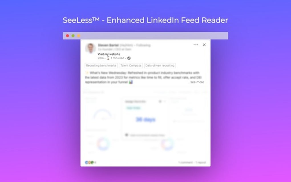 SeeLess - Enhanced LinkedIn Feed Reader para Google Chrome - Extensión Descargar