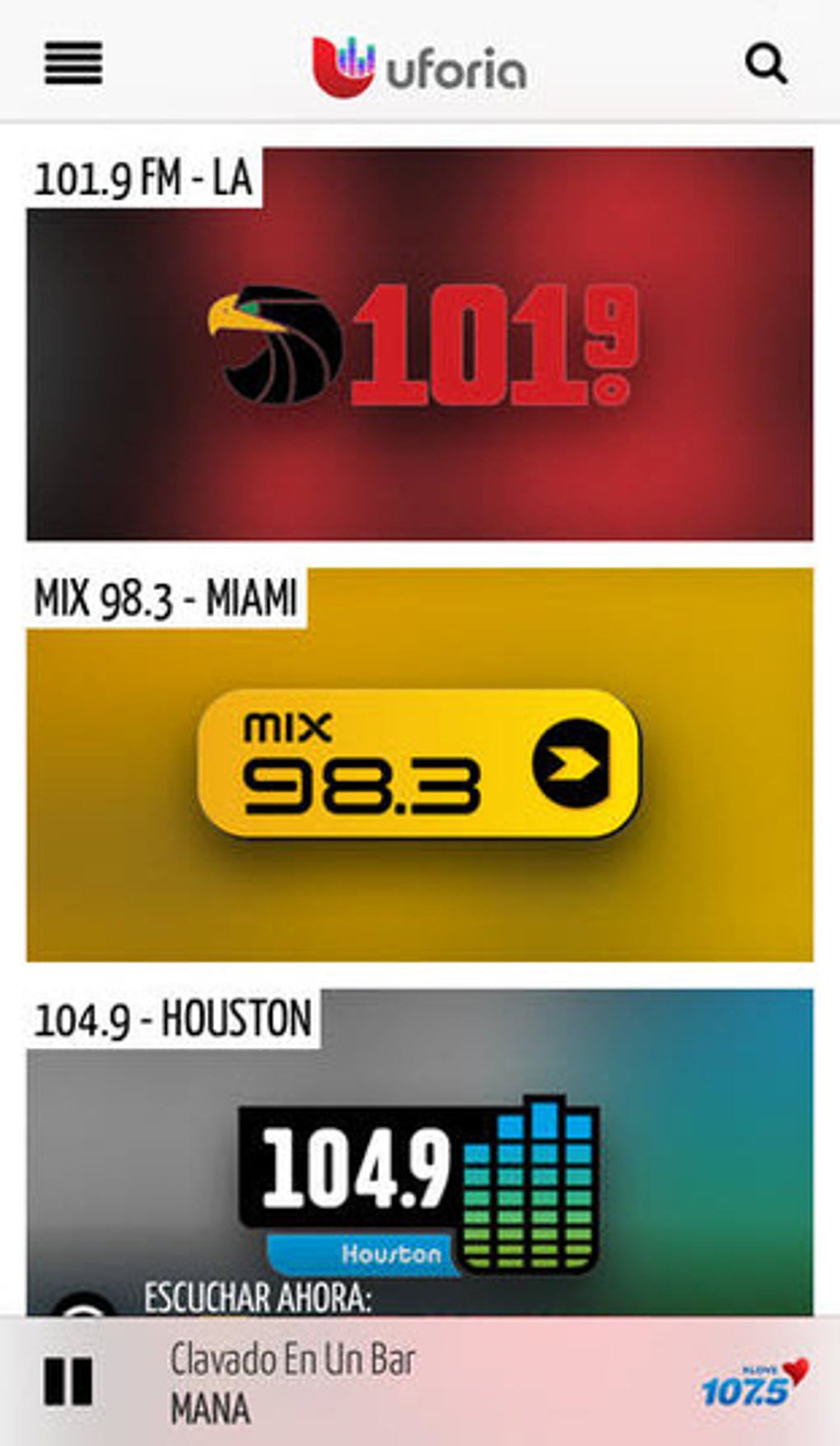 Uforia para iPhone - Descargar