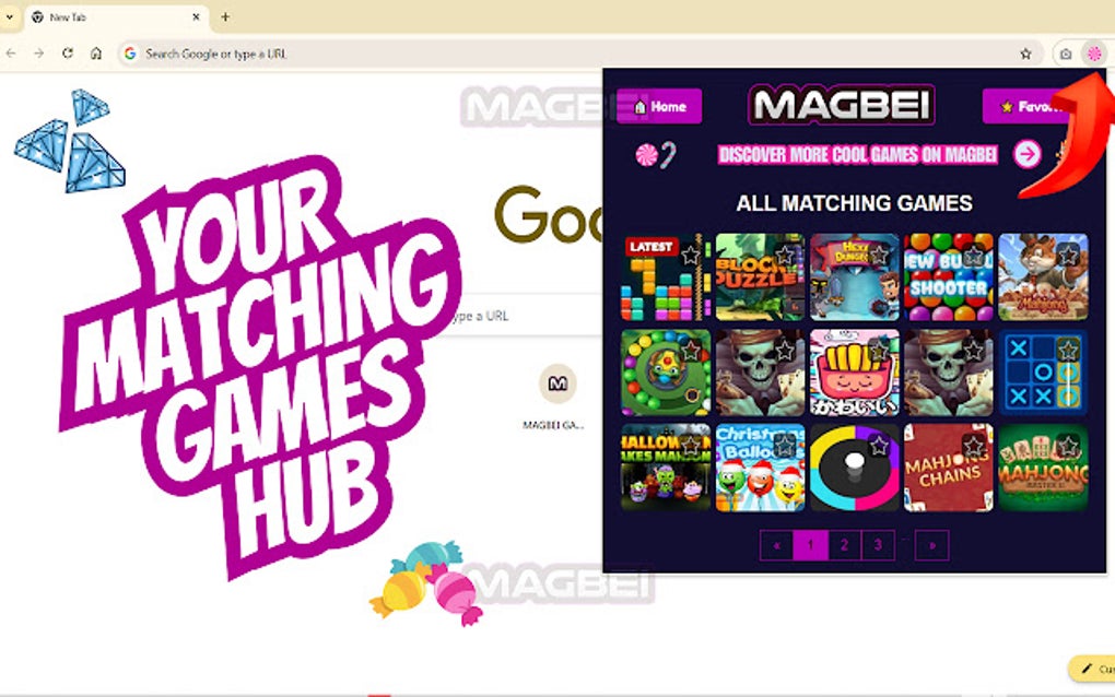 Matching Games Collection : Explore, Favorite & Play [Launcher] Google Chrome 용 - 확장 프로그램 다운로드